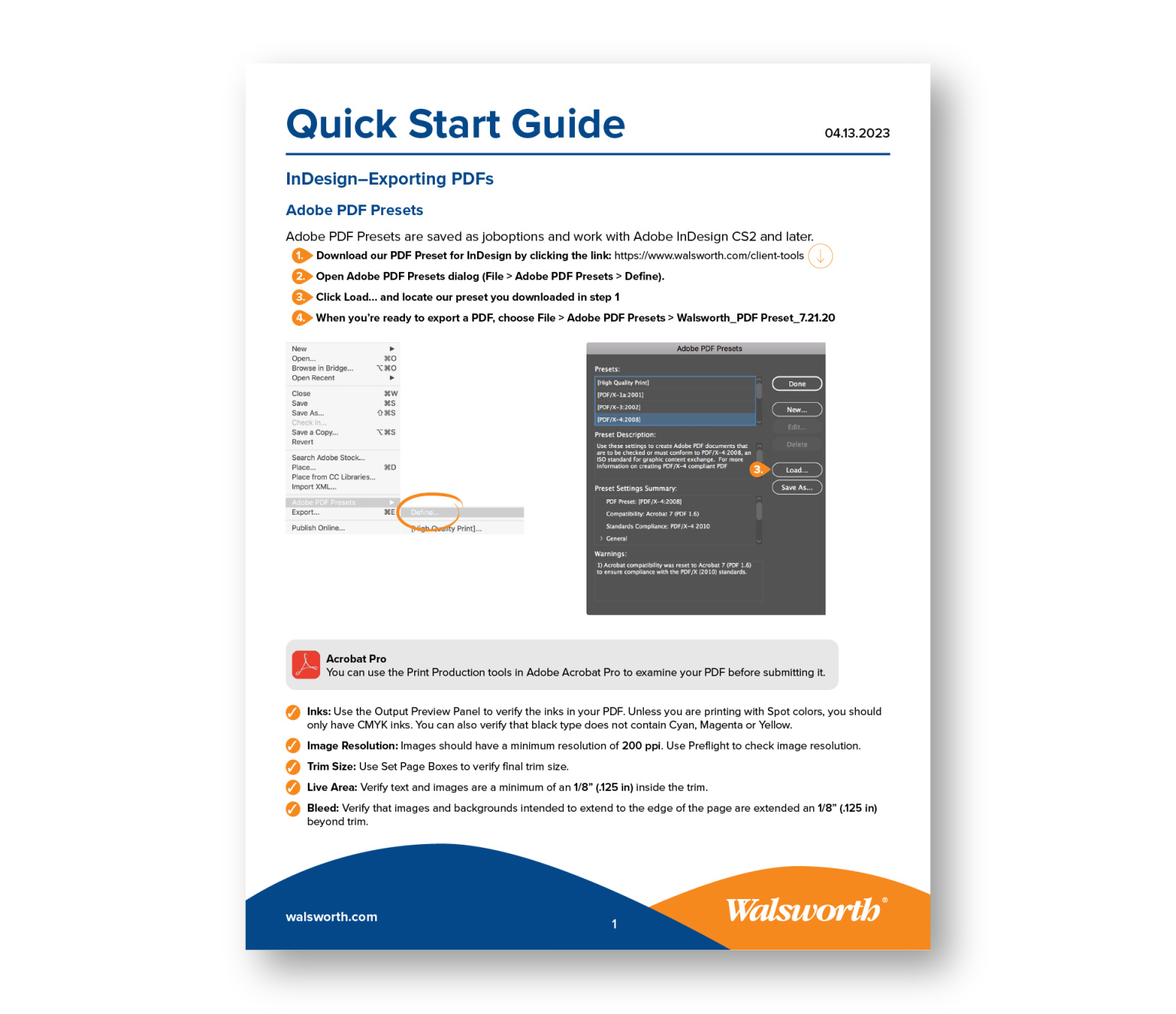 Quick Start Guides | Walsworth